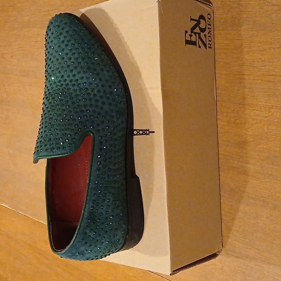 Enzo Romeo | Shoes | Mens Vintage Green Rhinestone Shoes | Poshmark